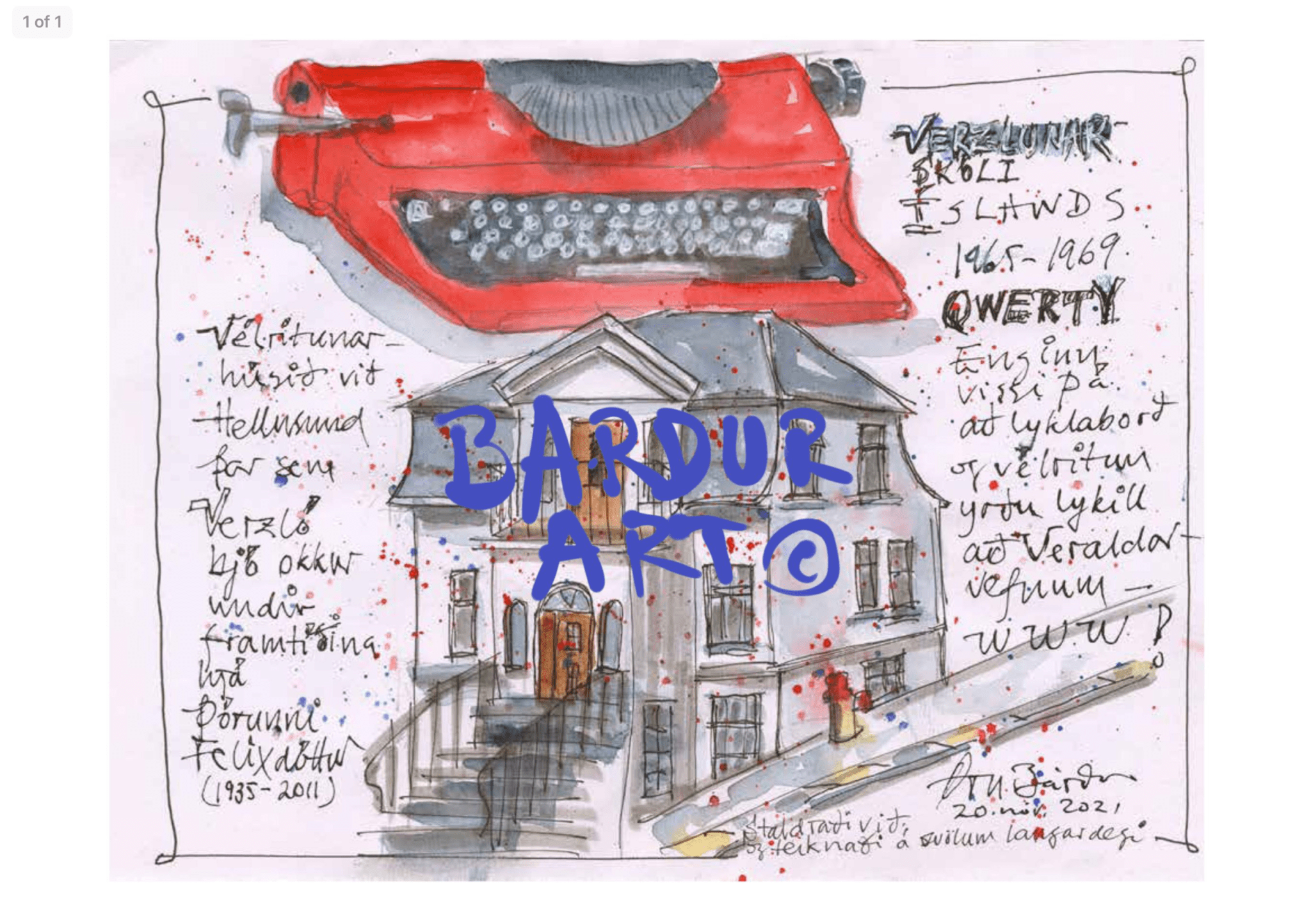 Eftirprentanir af vatnslitamyndum. Tilboðsverð. – Örn Bárður Jónsson ...